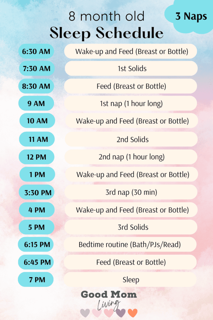 8 Month Old Sleep Schedule For Baby And Nap Routine Good Mom Living