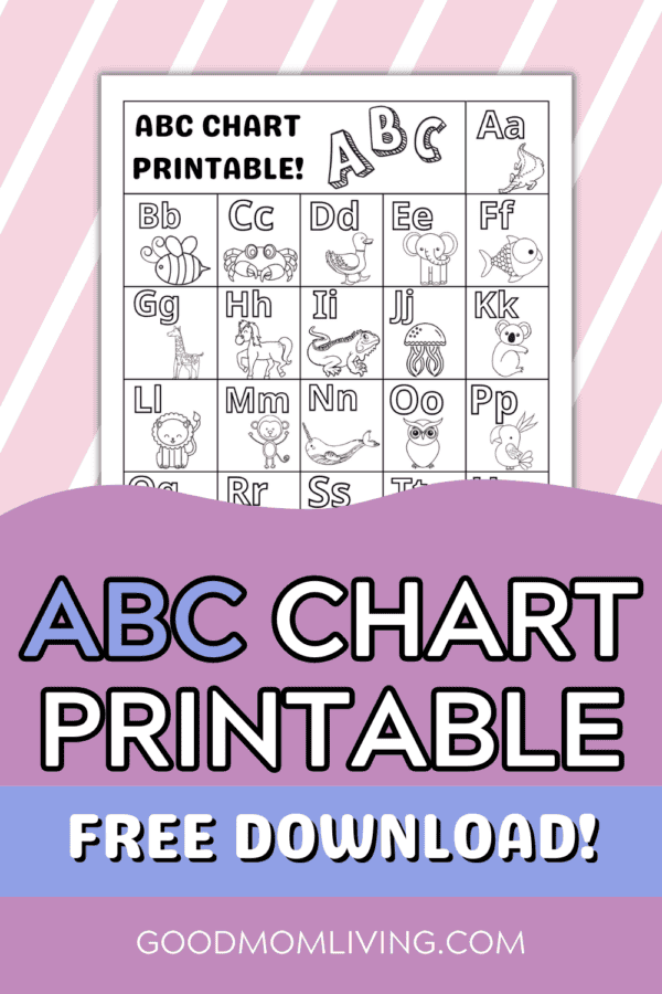 ABC Chart for Kids (Free Printable ABC Alphabet Chart) - Good Mom Living