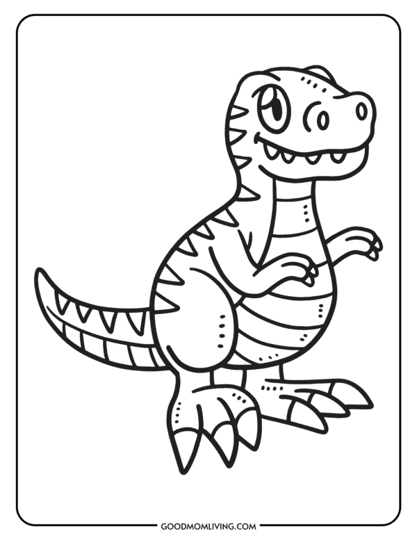 60+ T Rex Coloring Page Printables (FREE for Kids) - Good Mom Living