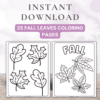 25 Fall Leaves Coloring Page Book - Good Mom Living
