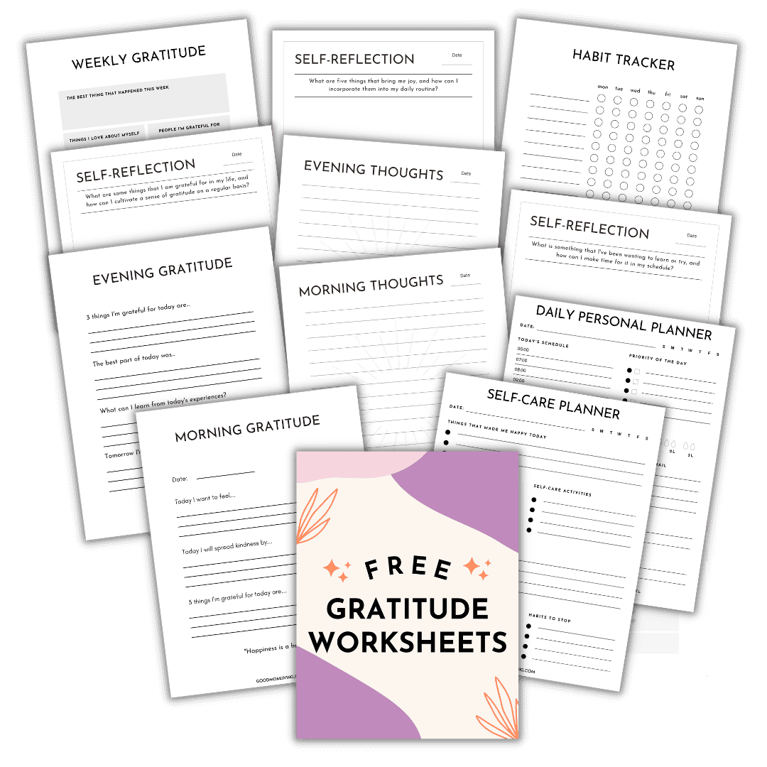 Top 12 Gratitude Worksheets You Need (Free Printable) - Good Mom Living