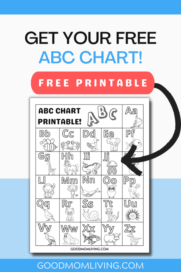 ABC Chart for Kids (Free Printable ABC Alphabet Chart) - Good Mom Living
