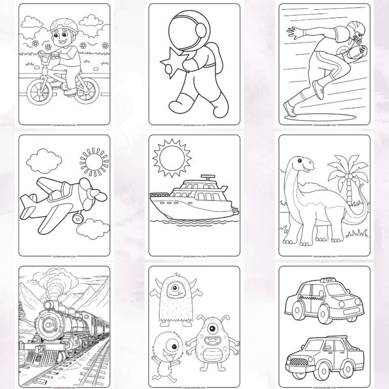 25 Coloring Pages for Boys - Good Mom Living