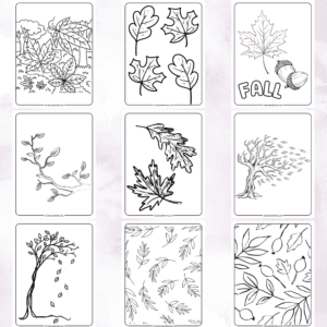 25 Fall Leaves Coloring Page Book - Good Mom Living