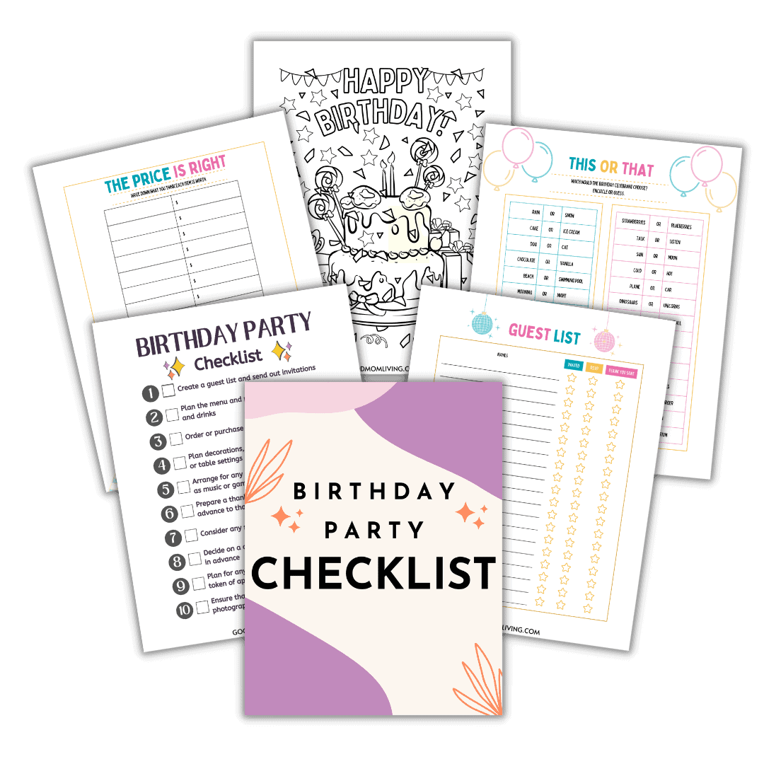 How to Plan a Birthday Party Checklist (Free Download) - Good Mom Living