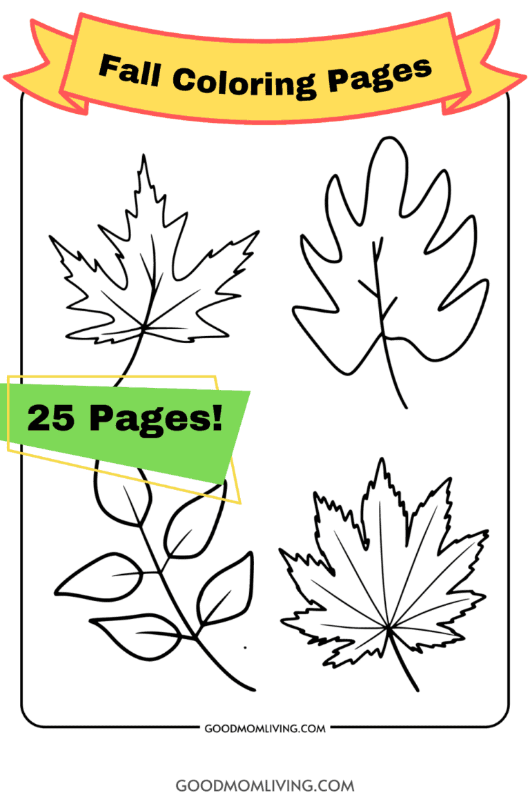 Fall Leaves Coloring Pages (Free Printable for Kids) - Good Mom Living