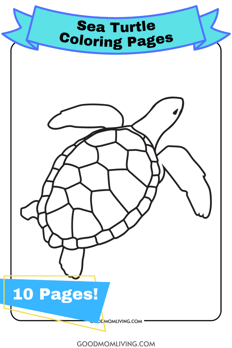 Sea Turtle Coloring Pages (Free Printable Turtles) - Good Mom Living