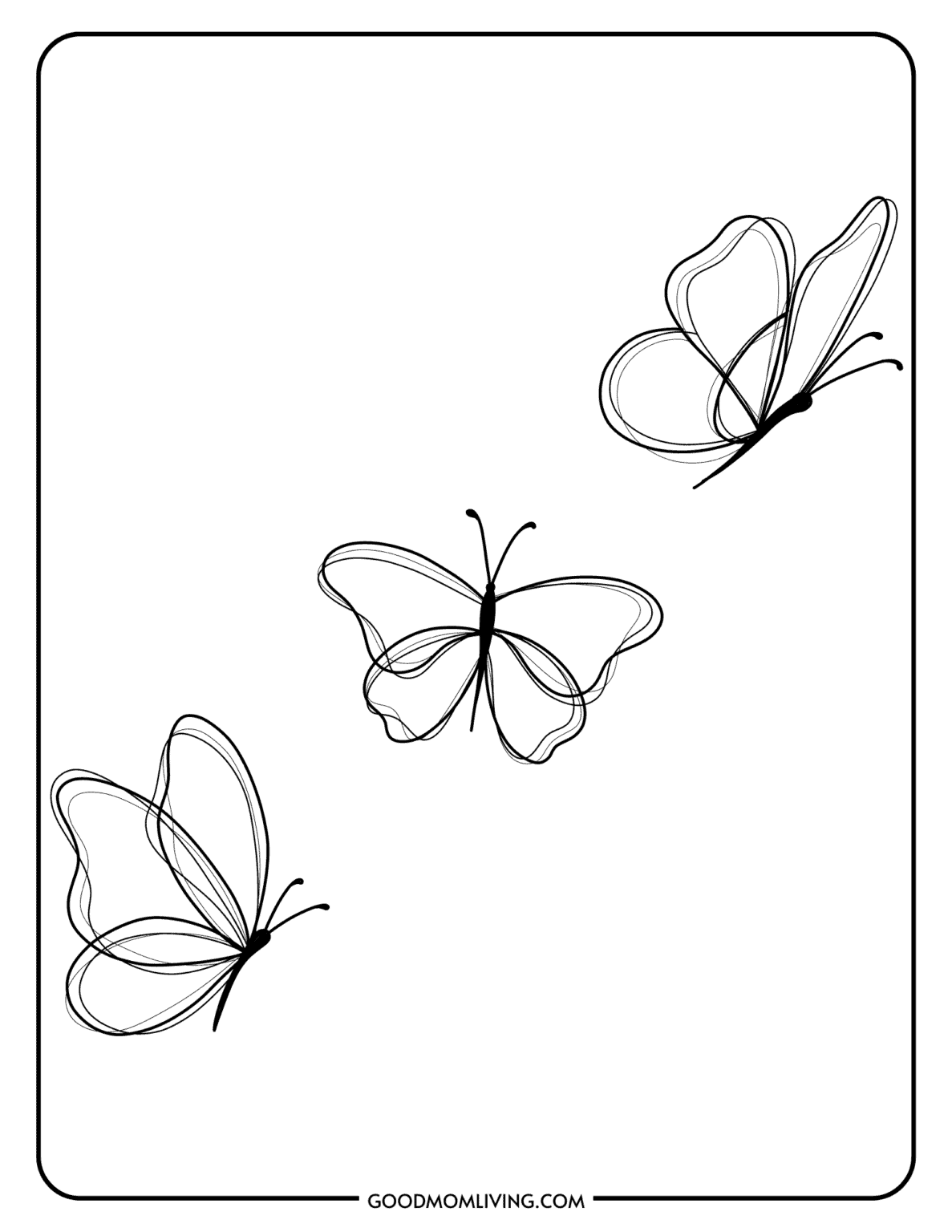 Printable Butterfly Outline Templates (Free Images) - Good Mom Living