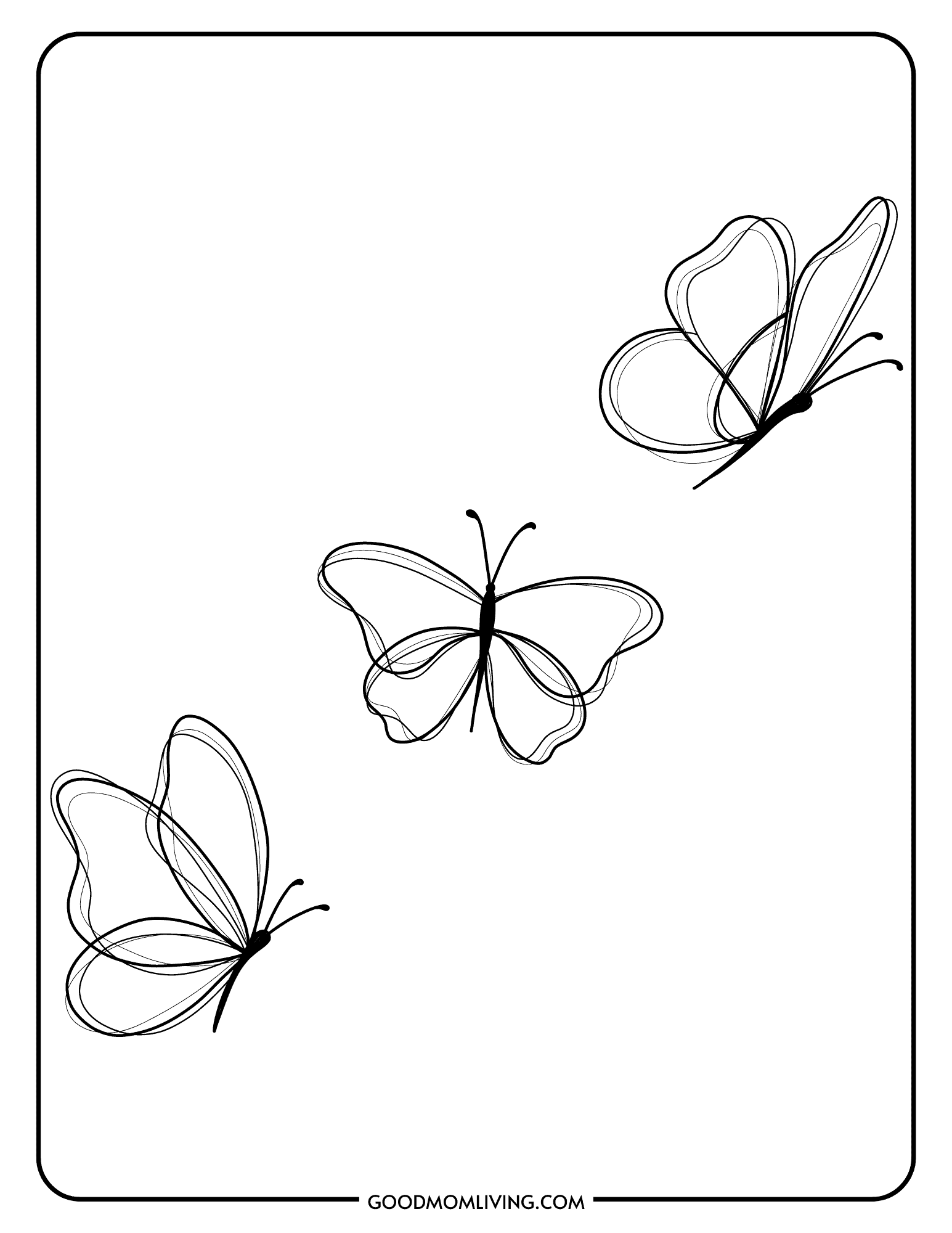 Printable Butterfly Outline Templates (Free Images) - Good Mom Living