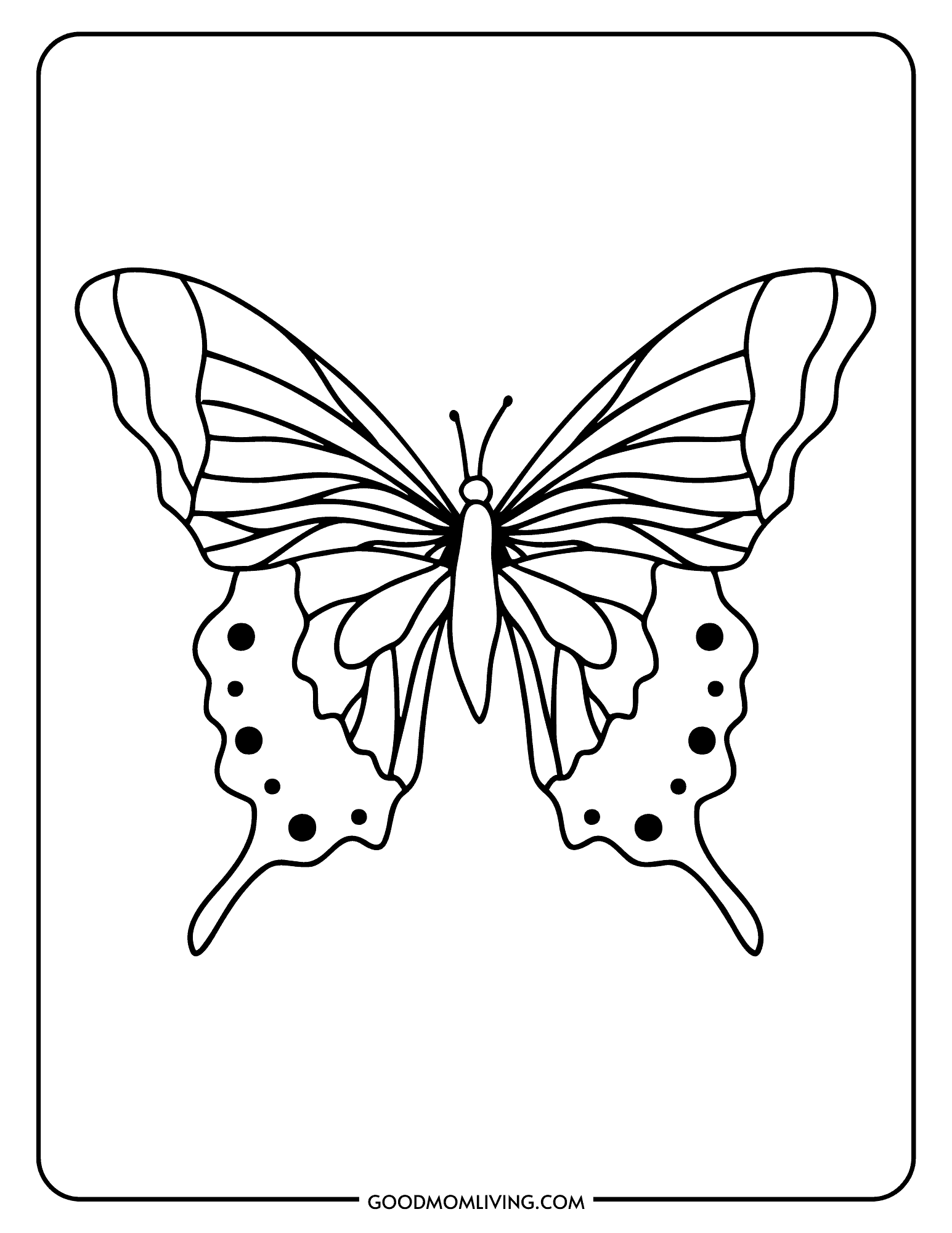 Printable Butterfly Outline Templates (Free Images) - Good Mom Living