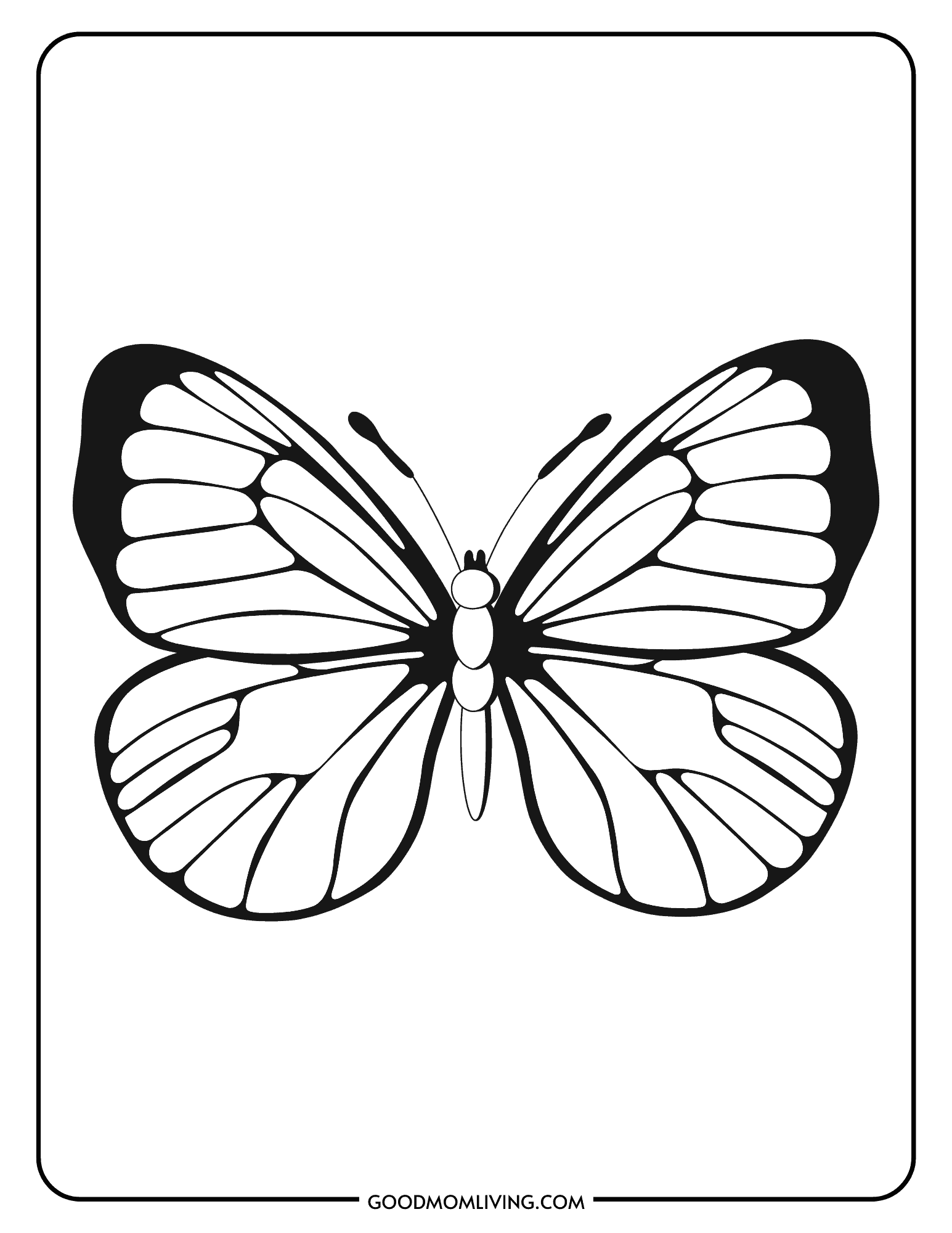 Printable Butterfly Outline Templates (Free Images) - Good Mom Living