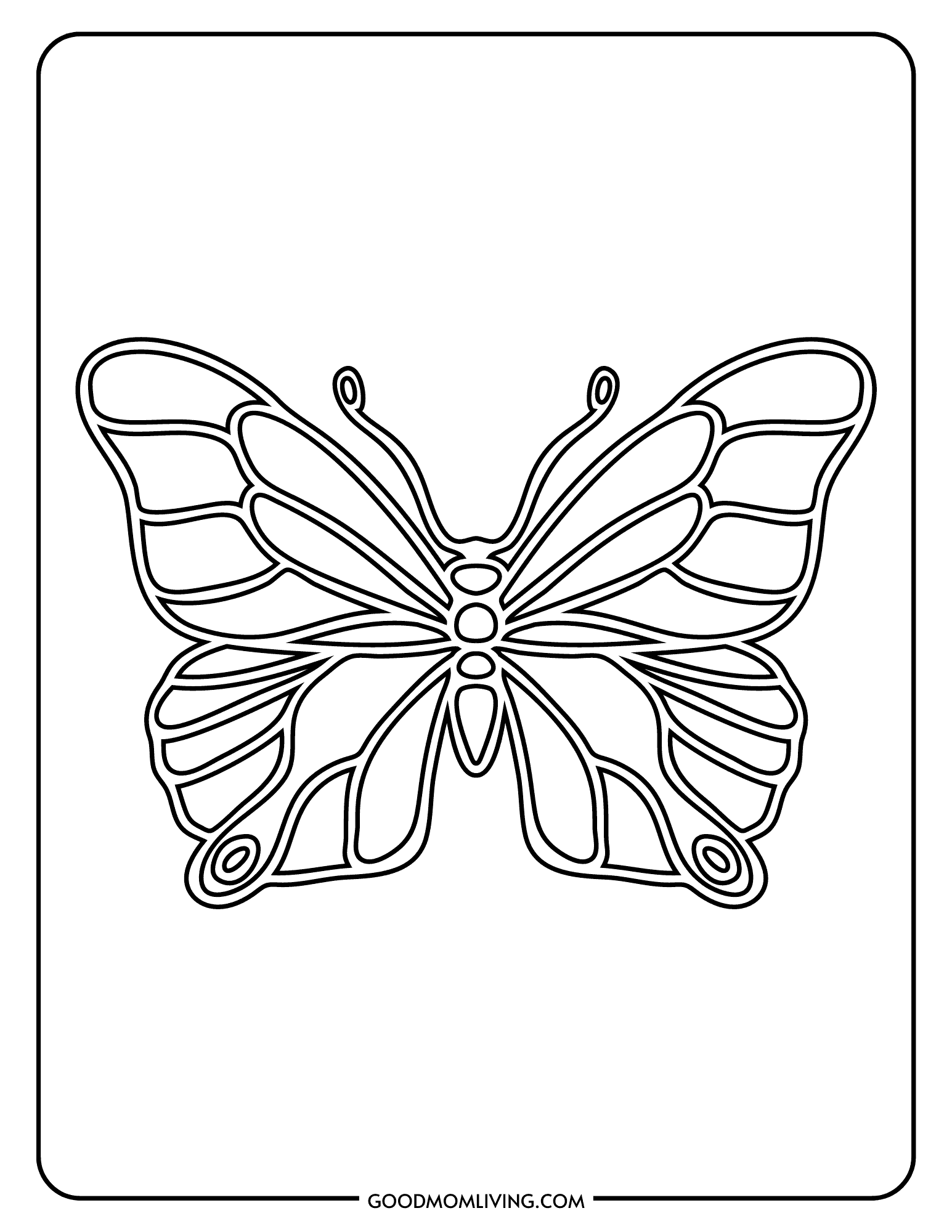 Printable Butterfly Outline Templates (Free Images) - Good Mom Living