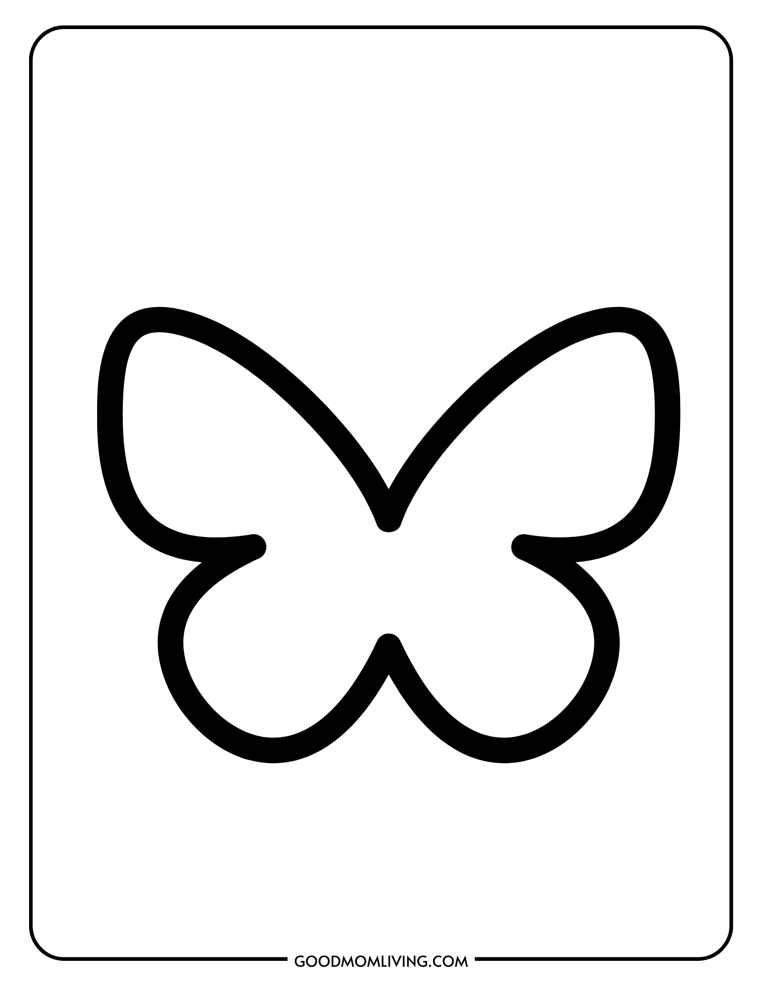 Printable Butterfly Outline Templates (Free Images) - Good Mom Living