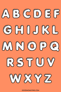 Free Printable Bubble Letters Alphabet - Good Mom Living
