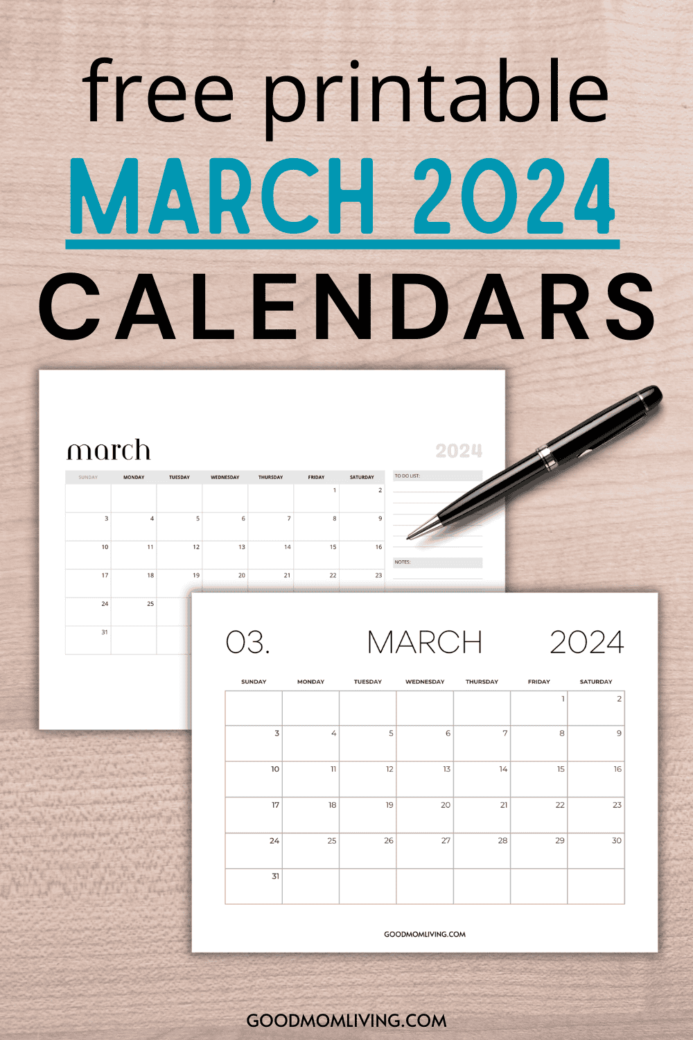 Free March 2024 Calendar Printable to Stay Ahead - Good Mom Living
