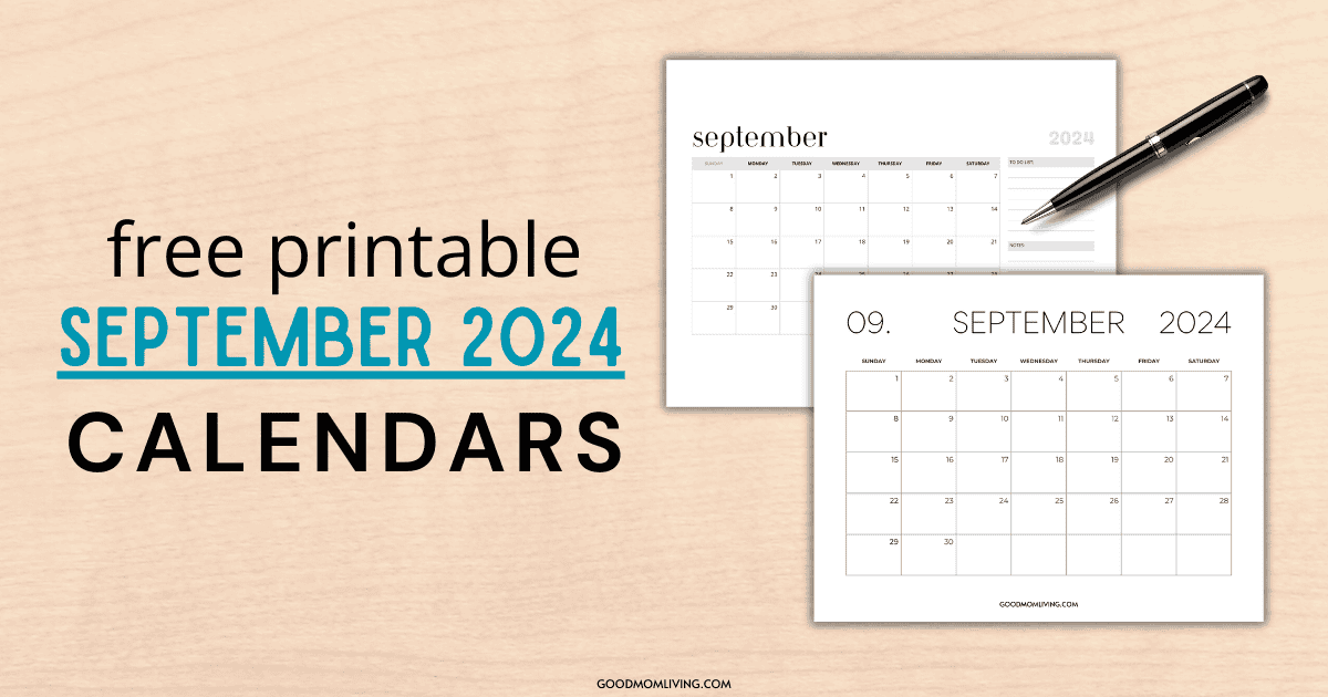 Stay Grounded This Fall with a Free September 2024 Calendar - Good Mom ...