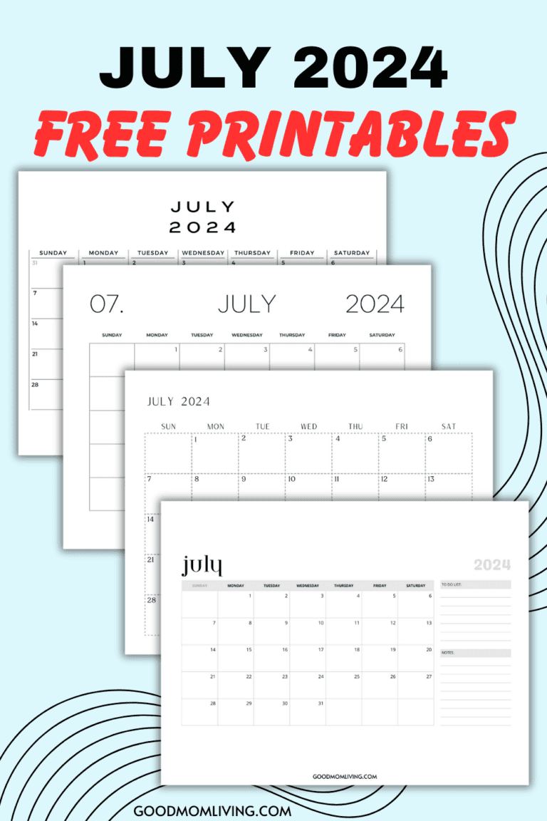 Plan Your Best July with This Free 2024 Calendar Printable - Good Mom ...