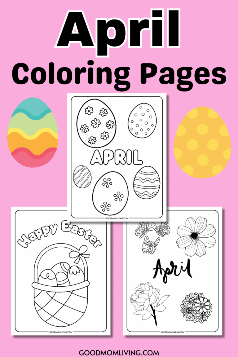 April Coloring Pages (Free Spring Coloring Pages) - Good Mom Living