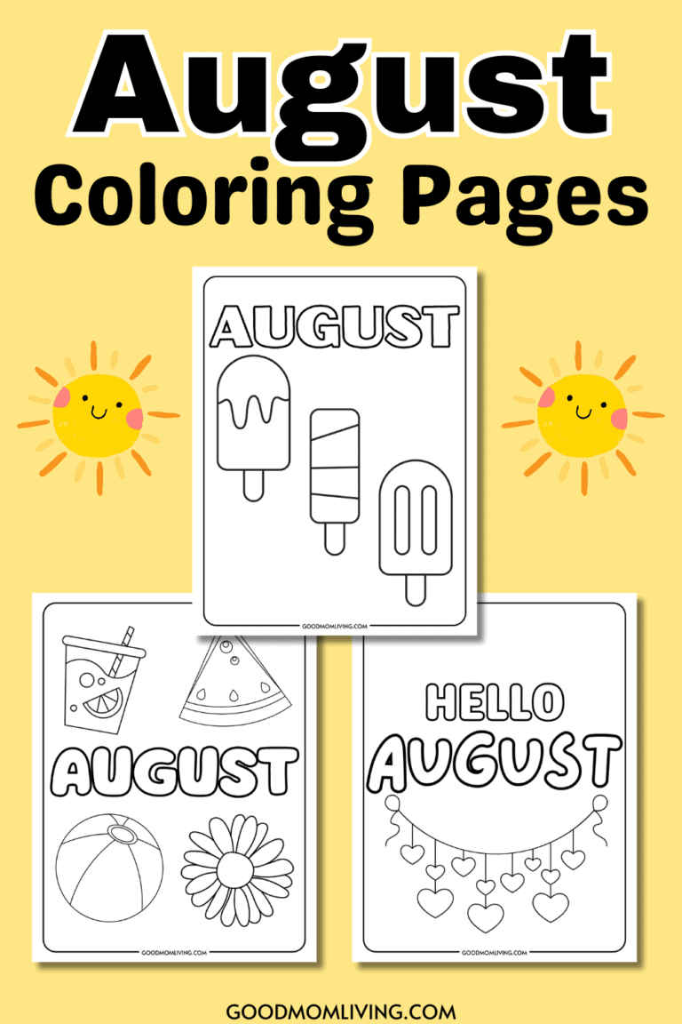 August Coloring Pages (Summer Coloring Pages Free) - Good Mom Living