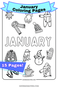 January Coloring Pages (Free Printable PDF Page) - Good Mom Living