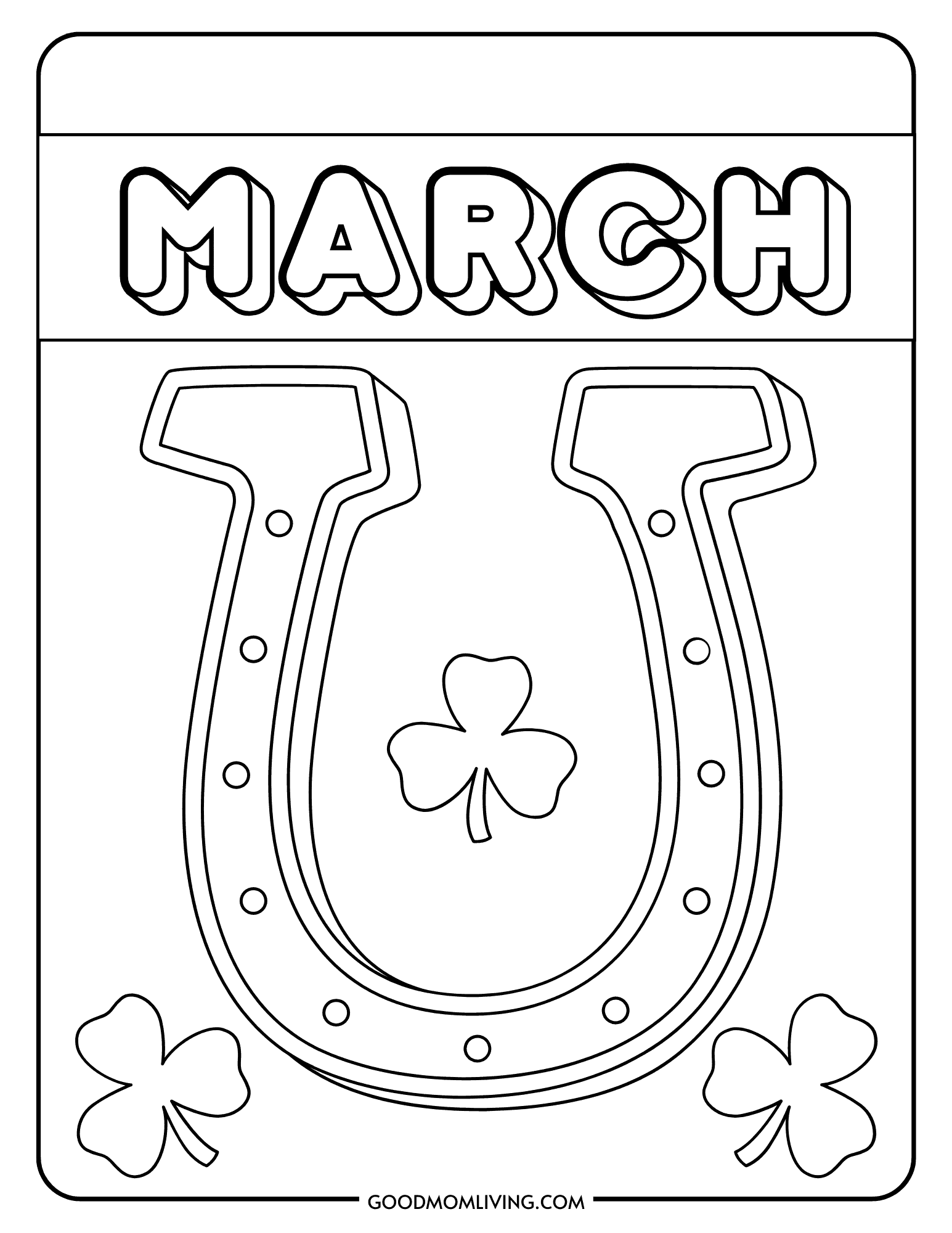 25+ March Coloring Pages (Free March Coloring Page) - Good Mom Living