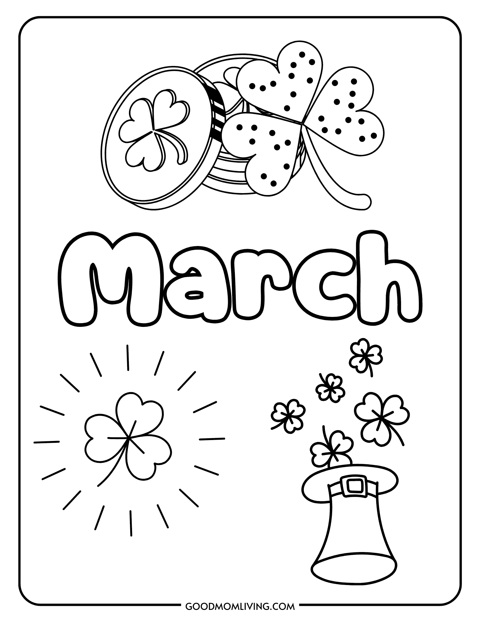 25+ March Coloring Pages (Free March Coloring Page) - Good Mom Living