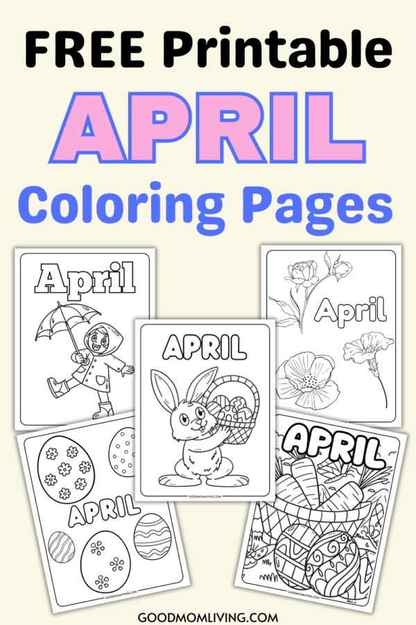 April Coloring Pages (Free Spring Coloring Pages) - Good Mom Living