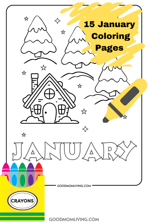 January Coloring Pages (Free Printable PDF Page) - Good Mom Living