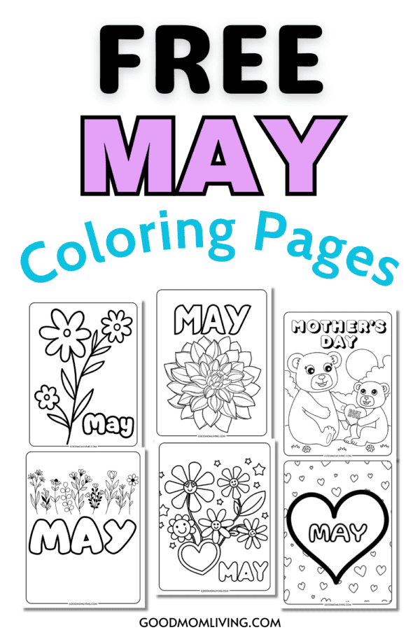 May Coloring Pages (Free Printable Spring Coloring Pages) - Good Mom Living