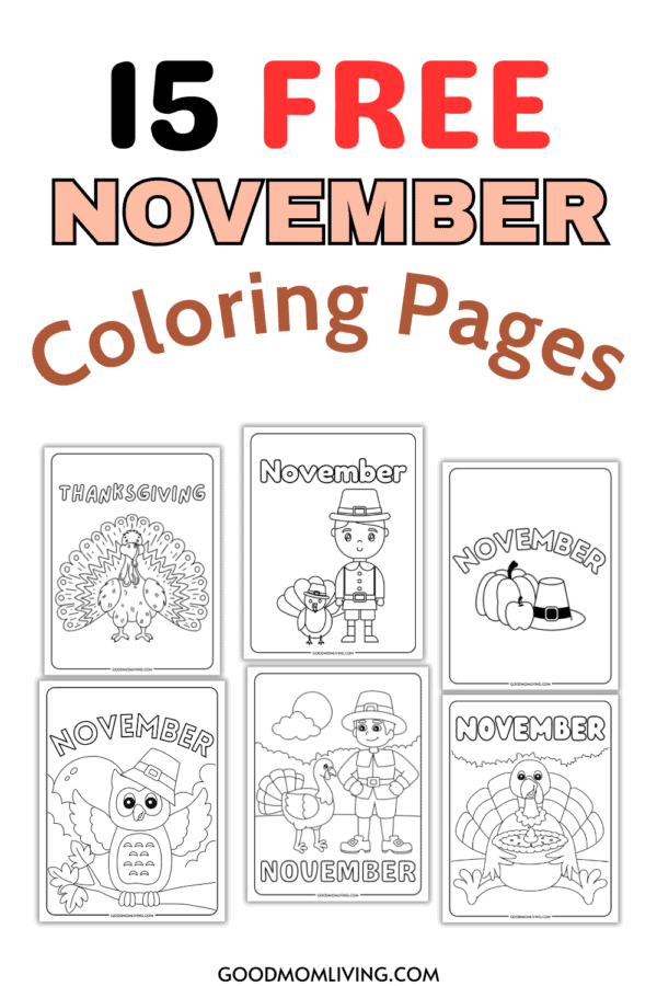November Coloring Pages (Free Fall Printables) - Good Mom Living