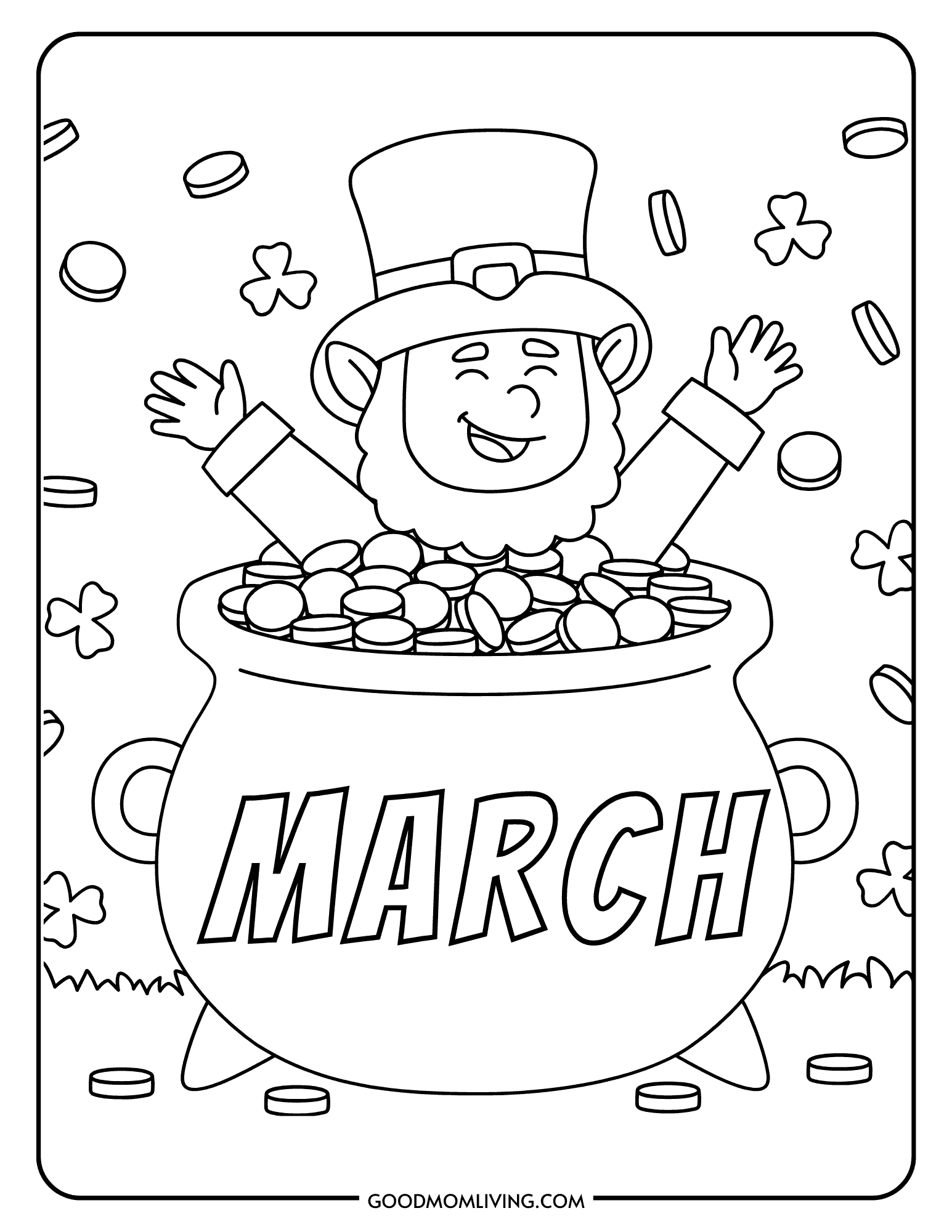 25+ March Coloring Pages (Free March Coloring Page) - Good Mom Living