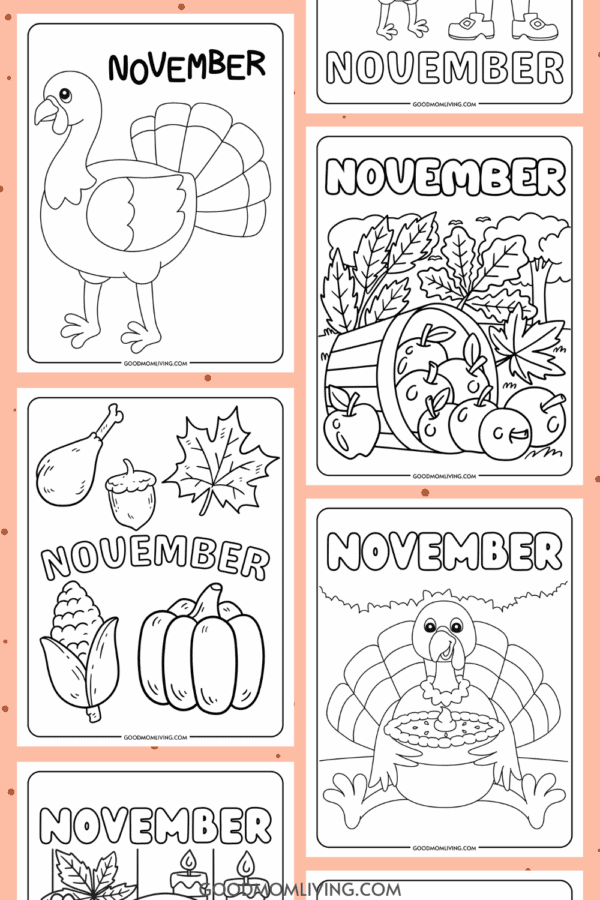 November Coloring Pages (Free Fall Printables) - Good Mom Living