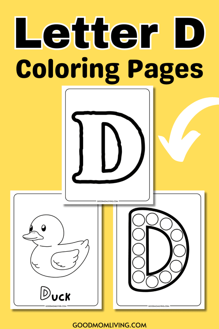 Letter D Coloring Pages: Free Alphabet Printable - Good Mom Living