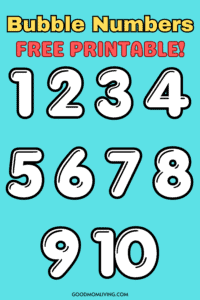 Bubble Numbers Free Printable Numbers 0 to 100 - Good Mom Living