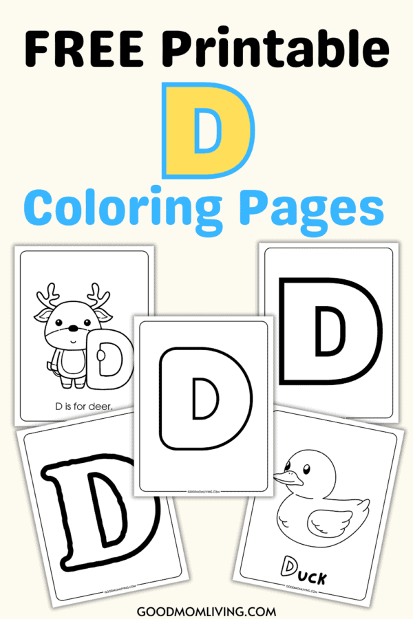 Letter D Coloring Pages: Free Alphabet Printable - Good Mom Living