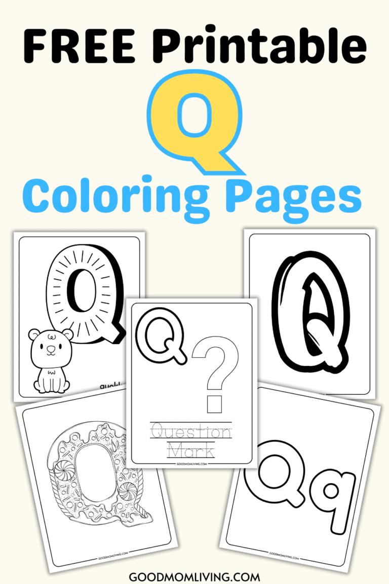 Letter Q Coloring Pages: Free Alphabet Coloring Page - Good Mom Living