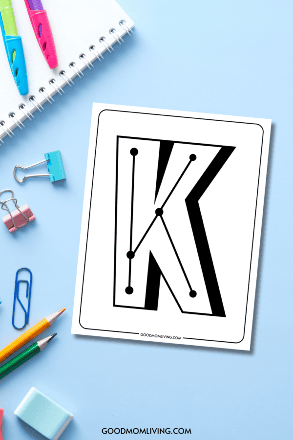 Letter K Coloring Page: Free Alphabet Printable Pages - Good Mom Living
