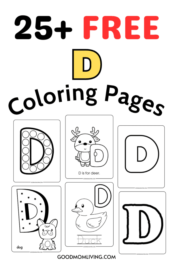 Letter D Coloring Pages: Free Alphabet Printable - Good Mom Living