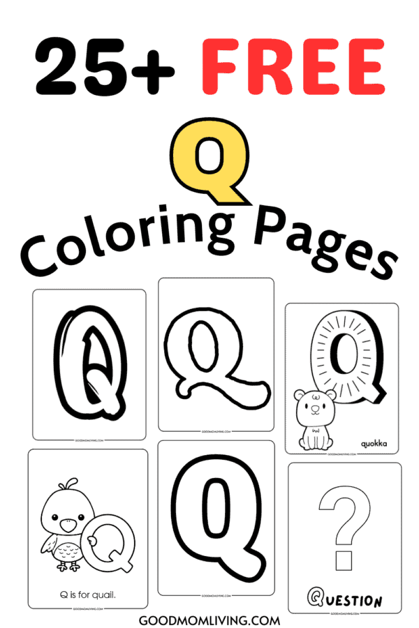 Letter Q Coloring Pages: Free Alphabet Coloring Page - Good Mom Living