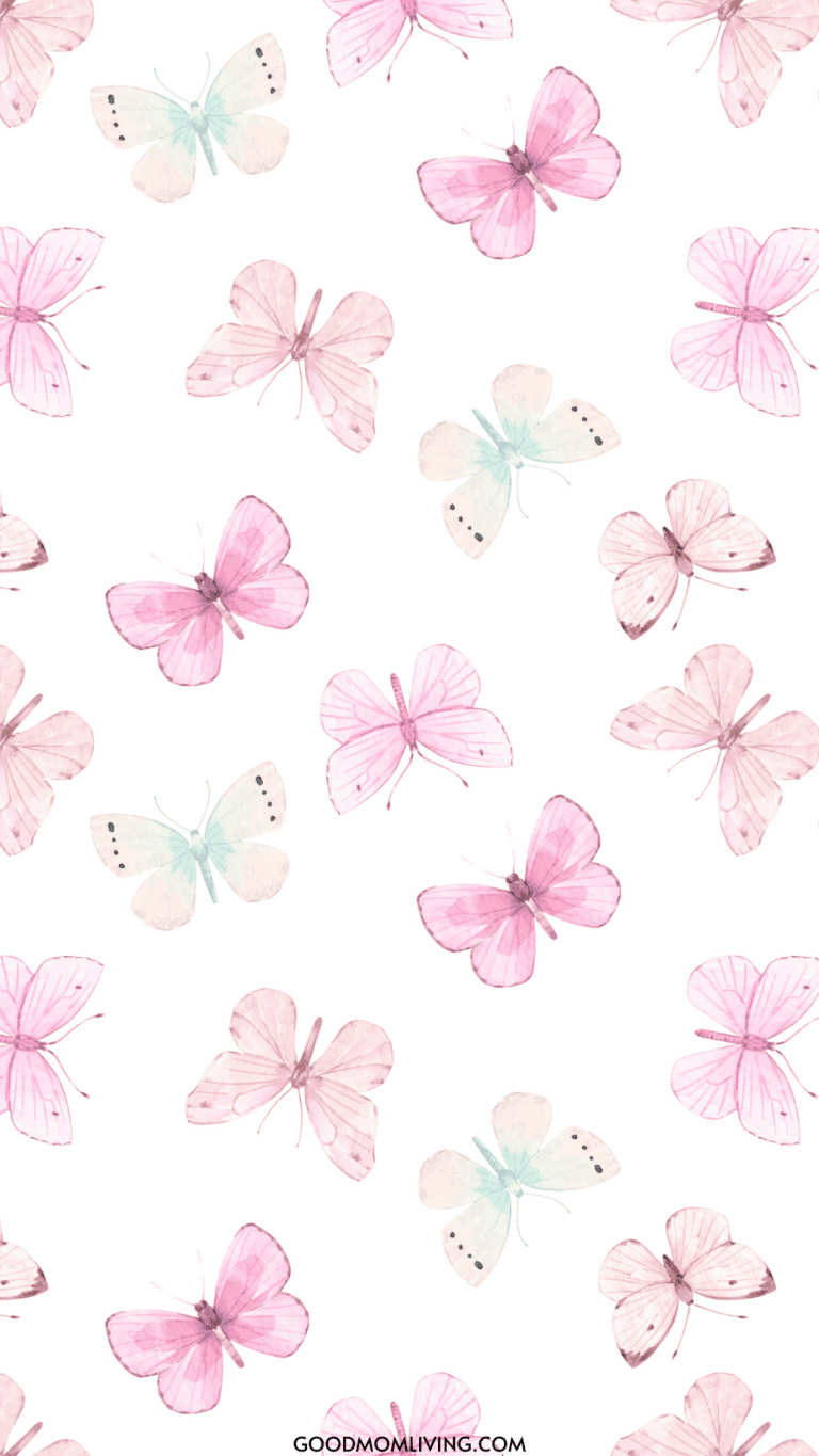 Pink Butterfly Wallpaper iPhone Free Aesthetic Images - Good Mom Living