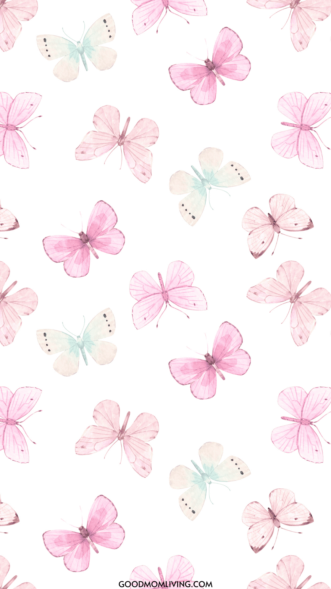 Pink Butterfly Wallpaper iPhone Free Aesthetic Images - Good Mom Living