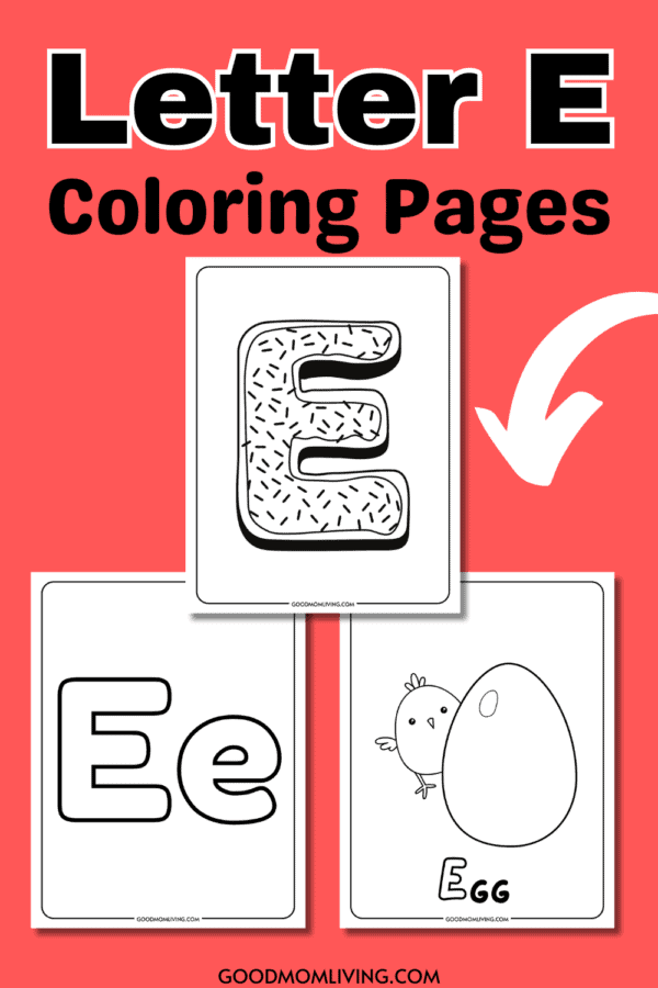 Letter E Coloring Page: Free Alphabet Printable Pages - Good Mom Living