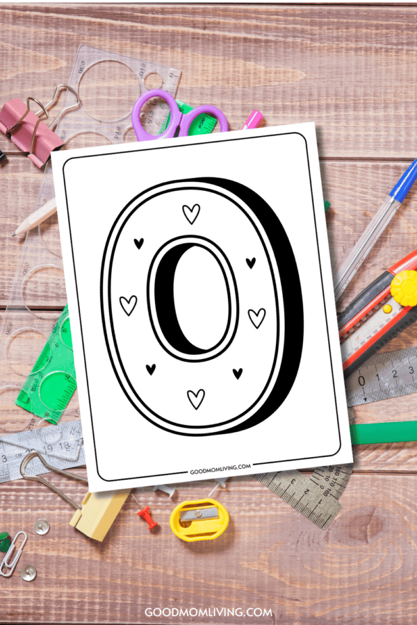Letter O Coloring Pages: Free Alphabet Coloring Page - Good Mom Living