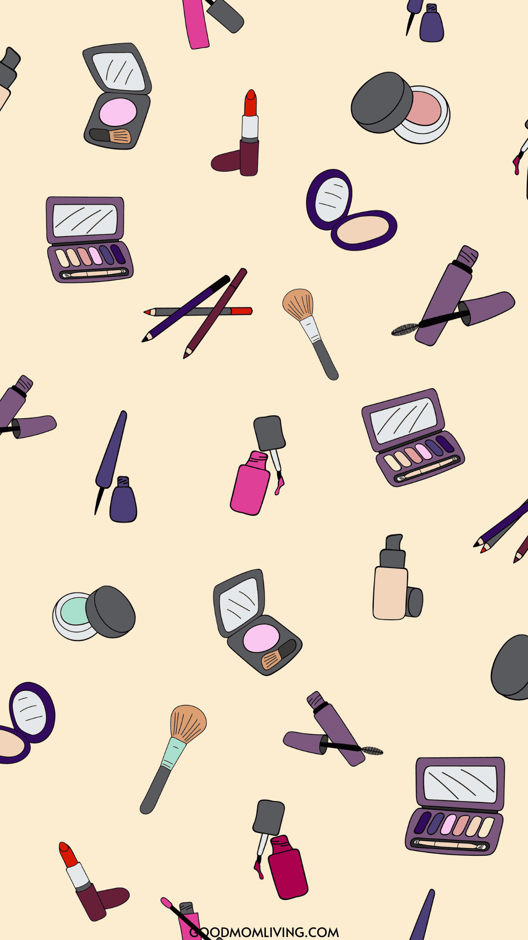 Makeup Wallpaper iPhone Free HD (Cosmetics Wallpaper) - Good Mom Living
