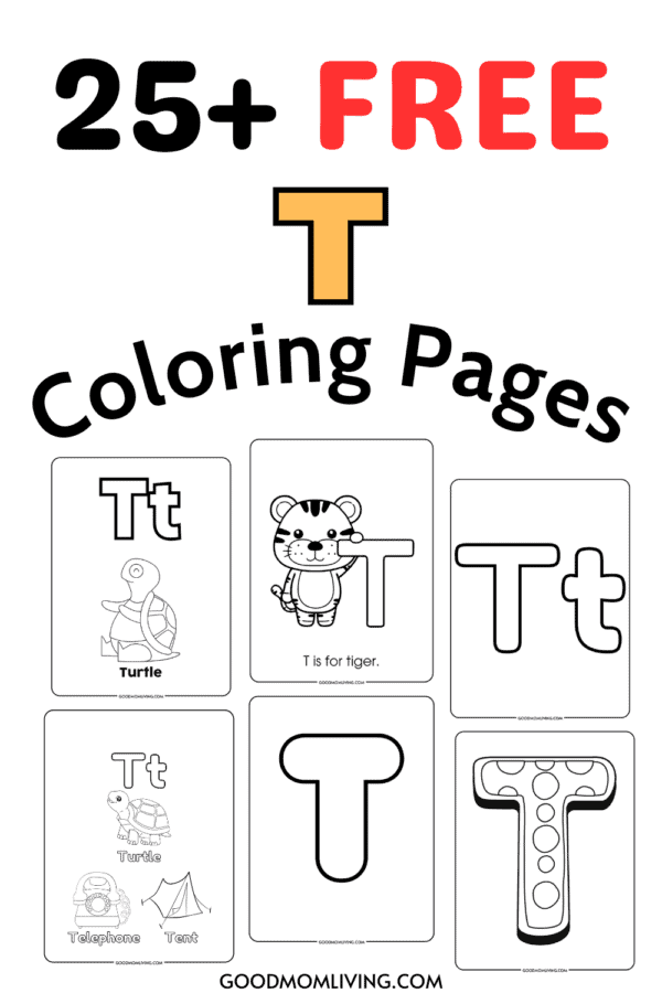 Letter T Coloring Page: Free Alphabet Printable - Good Mom Living