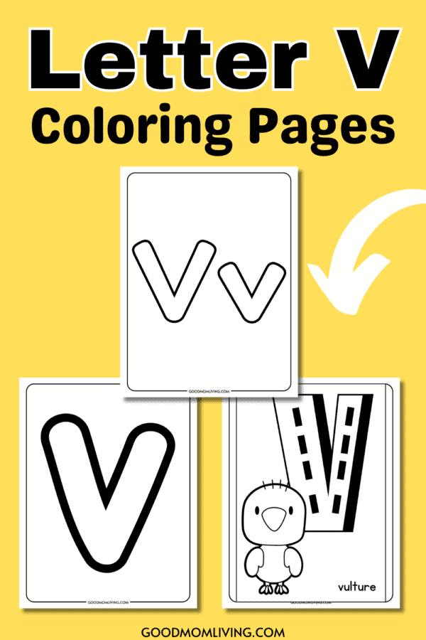 Letter V Coloring Pages: Free Alphabet Printable - Good Mom Living