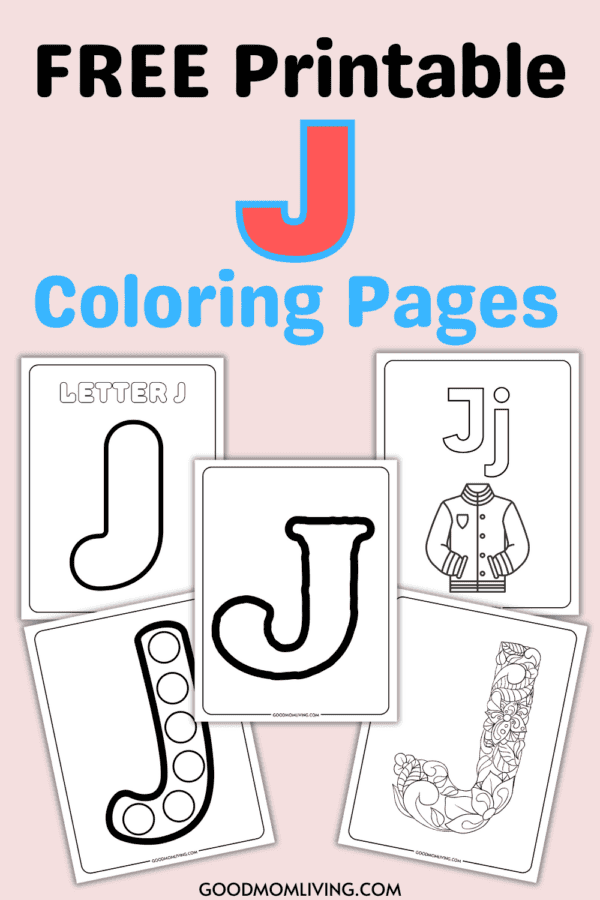 Letter J Coloring Page: Free Alphabet Printable Pages - Good Mom Living