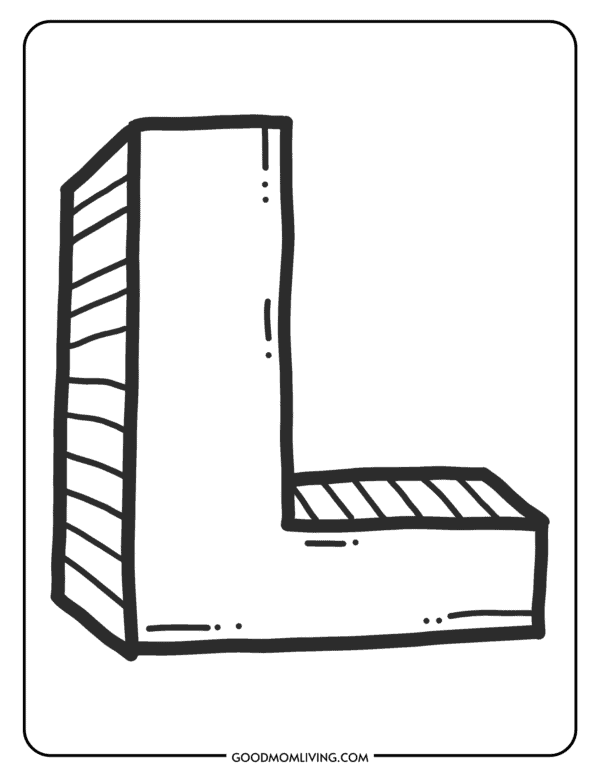 Letter L Coloring Pages: Free Alphabet Coloring Page - Good Mom Living