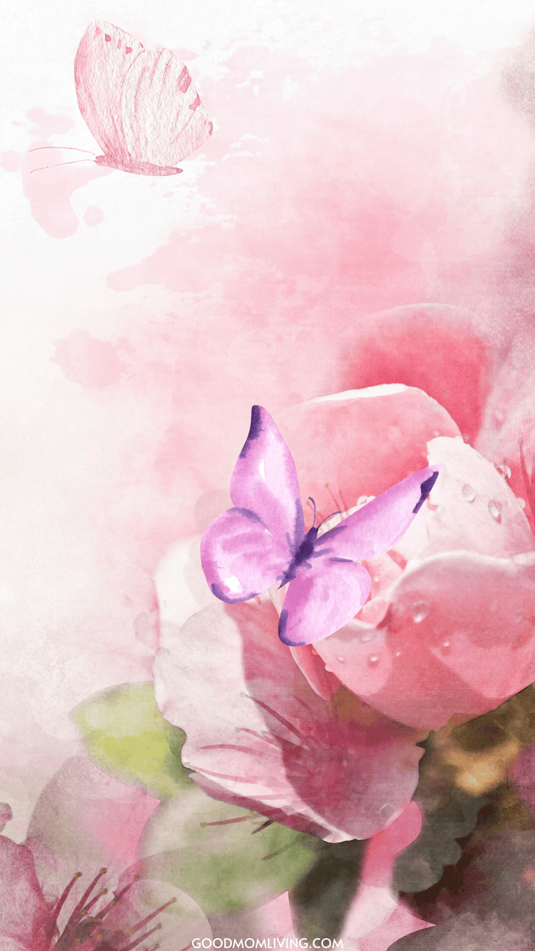 Pink Butterfly Wallpaper iPhone Free Aesthetic Images - Good Mom Living