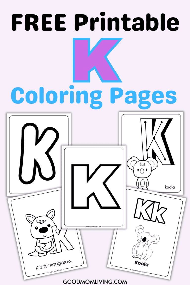 Letter K Coloring Page: Free Alphabet Printable Pages - Good Mom Living